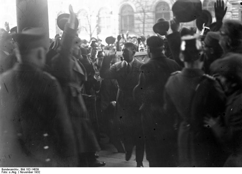 Hitler Archive | Adolf Hitler arrives before his debate with Hindenburg ...